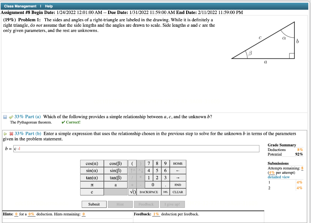 Solved Class Management | Help Assignment #8 Begin Date: | Chegg.com