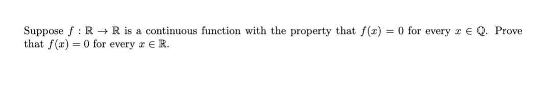 Solved Suppose f:R→R is a continuous function with the | Chegg.com