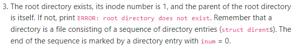 Solved 3. The root directory exists, its inode number is 1, | Chegg.com