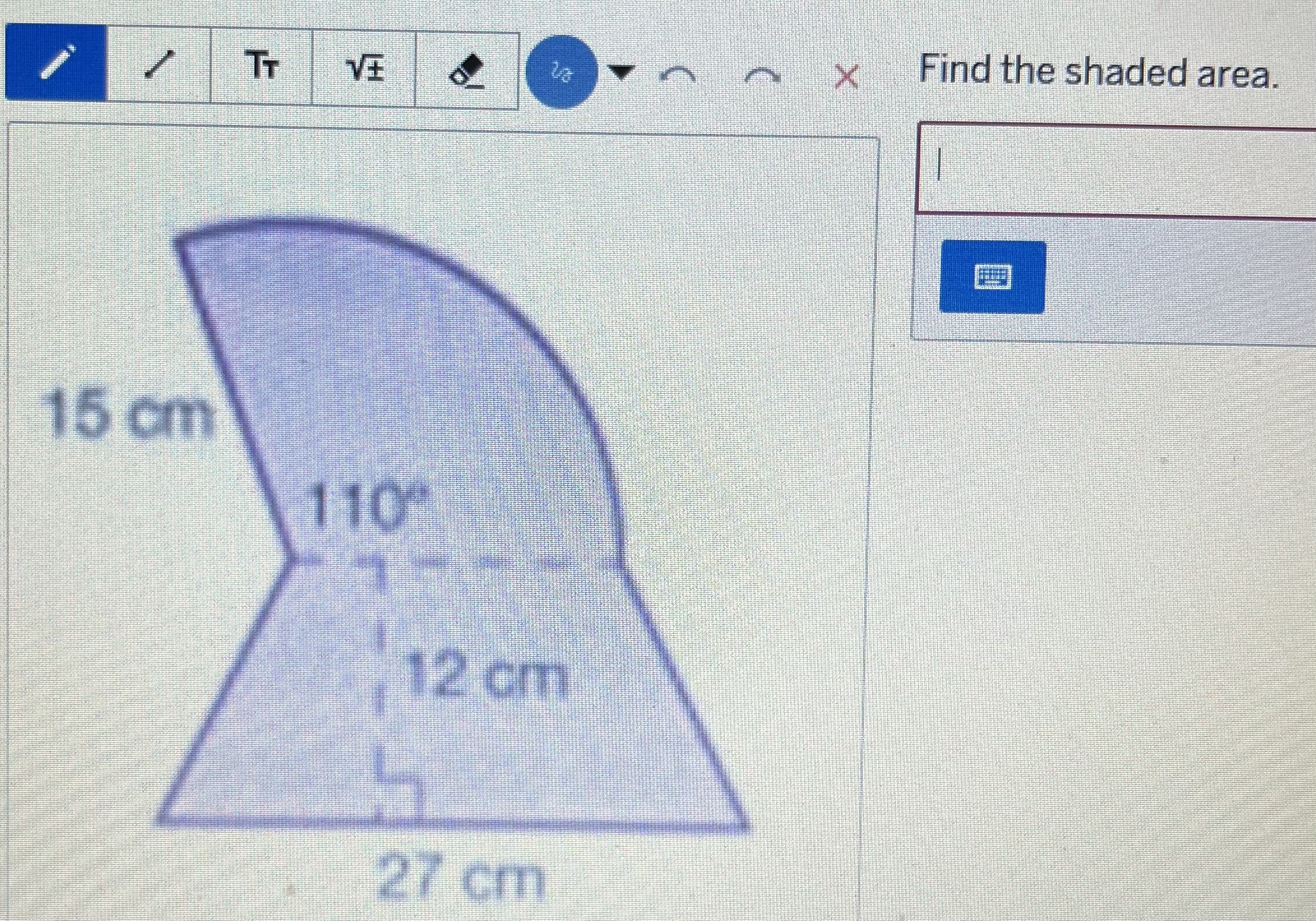 Solved find the shaded area | Chegg.com