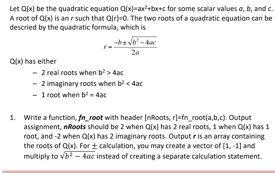 Solved Let Q(x) be the quadratic equation Q(x)=axx2+bx+c for | Chegg.com