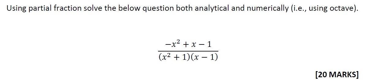 Solved Answer urgently! USE OCTAVE OR MATLAB | Chegg.com
