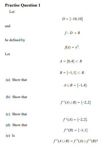 Solved Practise Question 1 Let and be defined by Let (a) | Chegg.com