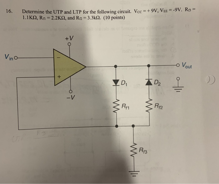 Solved 16. Determine the UTP and LTP for the following | Chegg.com