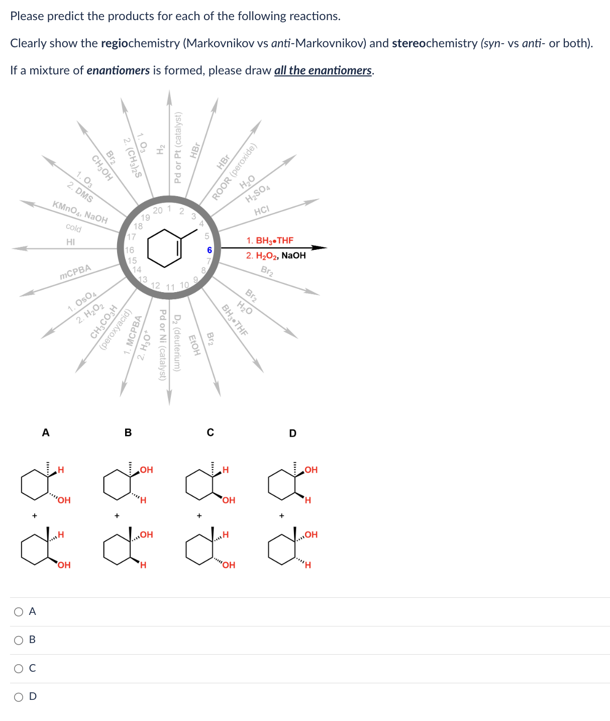 Solved Please predict the products for each of the following | Chegg.com
