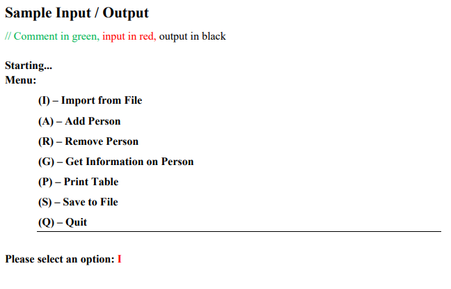 Solved *Code in java* *I already have the person class for | Chegg.com