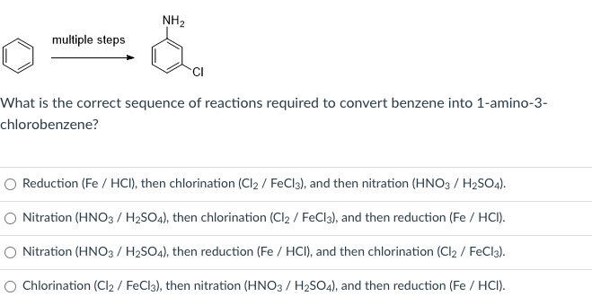 Solved NH2 multiple steps CI What is the correct sequence of | Chegg.com