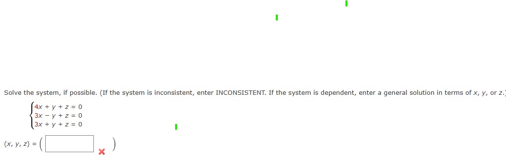 Solved Solve the system, if possible. (If the system is | Chegg.com