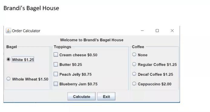 Solved I am stuck with creating this GUI for Java, please | Chegg.com