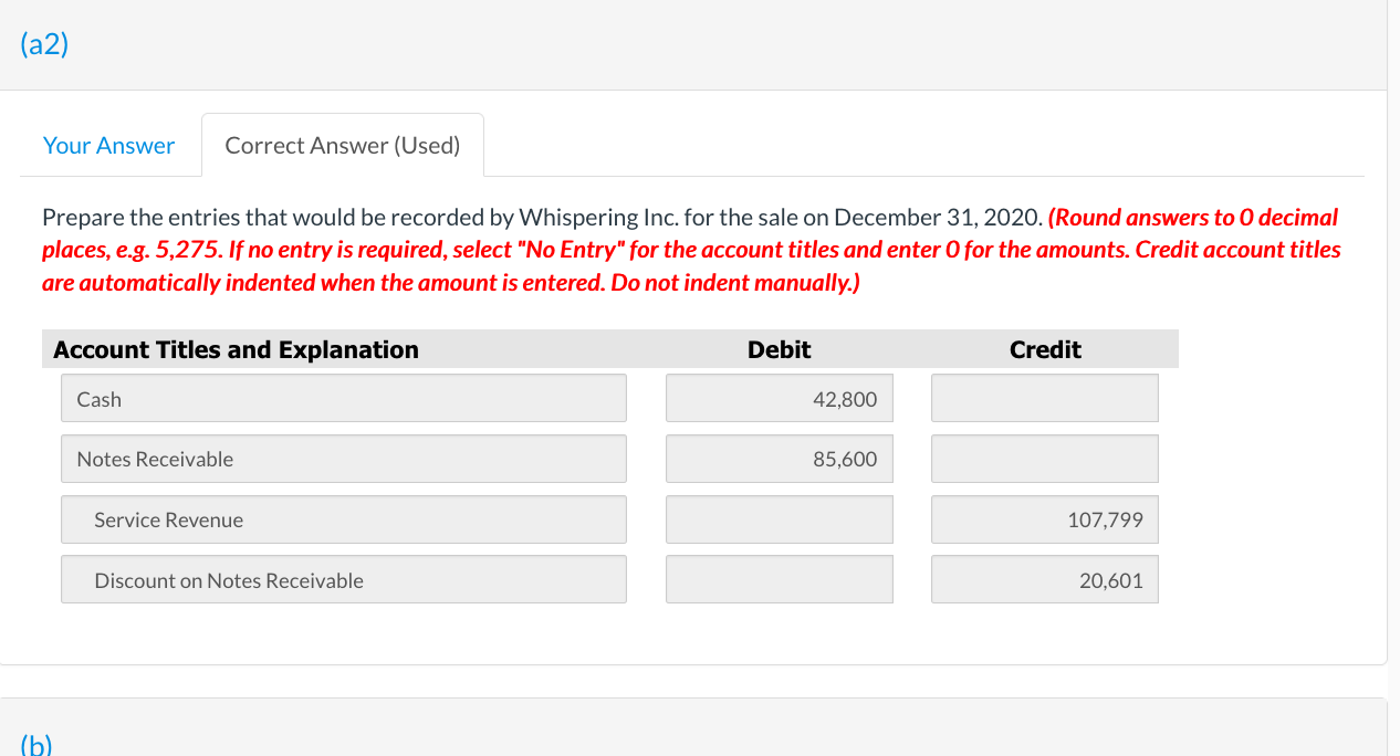 Solved On December 31, 2020, Whispering Inc. rendered | Chegg.com