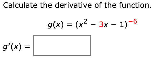 Solved Calculate the derivative of the | Chegg.com