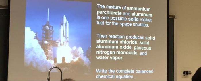 Solved The mixture of ammonium perchlorate and aluminum is | Chegg.com