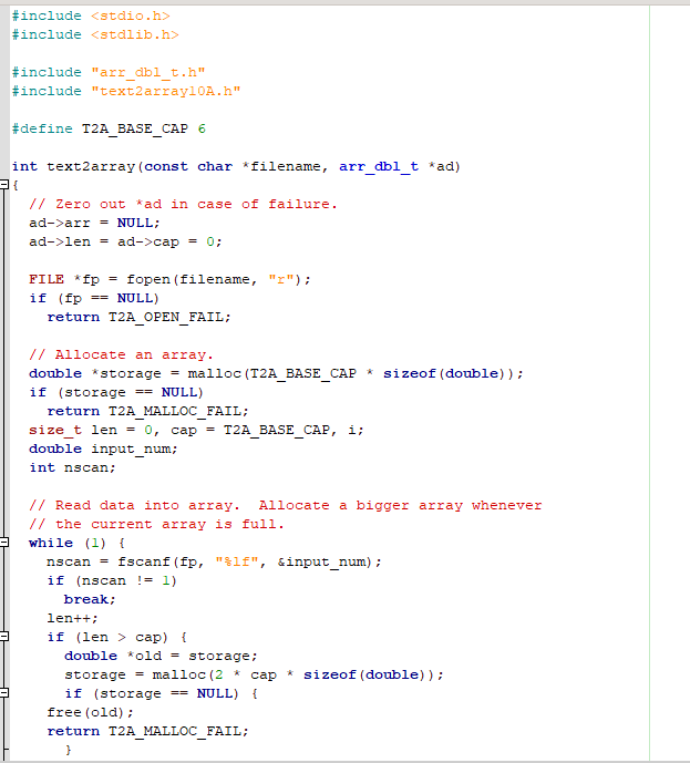 Solved Now study the code in text2array10A.c. Make a memory | Chegg.com