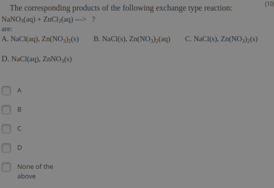 Solved (10 The corresponding products of the following | Chegg.com