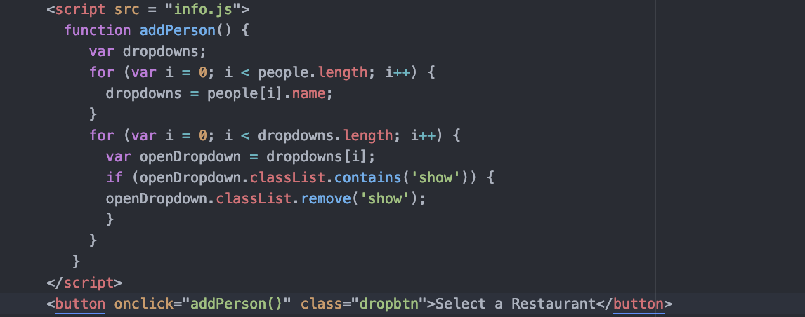 Solved HTML Coding I have a file named info.js and it has 3 | Chegg.com