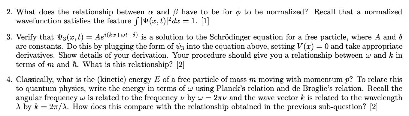 Solved Consider the time-dependent one-dimensional | Chegg.com