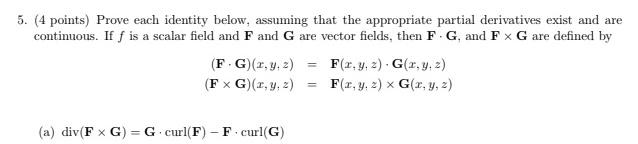 Solved 5. (4 points) Prove each identity below, assuming | Chegg.com