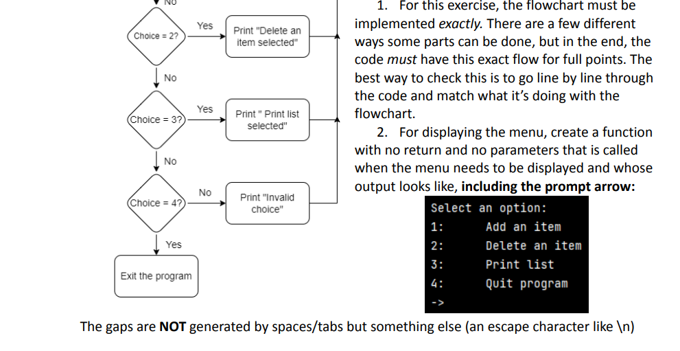 Solved 1.3 The interactive Menu Now that we understand how | Chegg.com