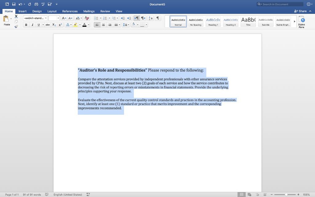 Solved a Search in Document Home Insert Design Layout | Chegg.com