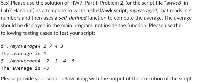 Solved 5.5) Please use the solution of HW7, Part Il Problem | Chegg.com