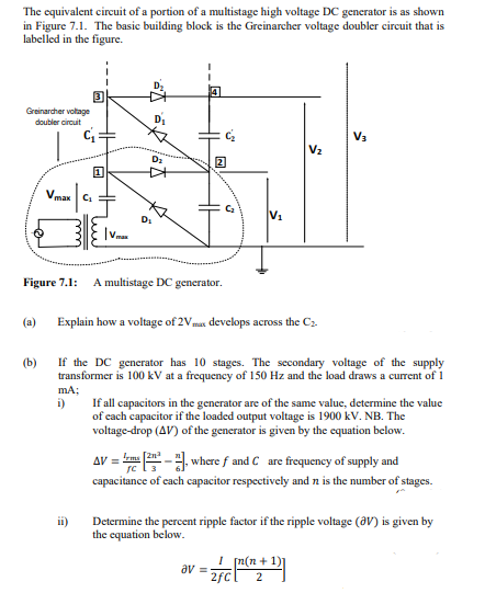 The equivalent circuit of a portion of a multistage | Chegg.com