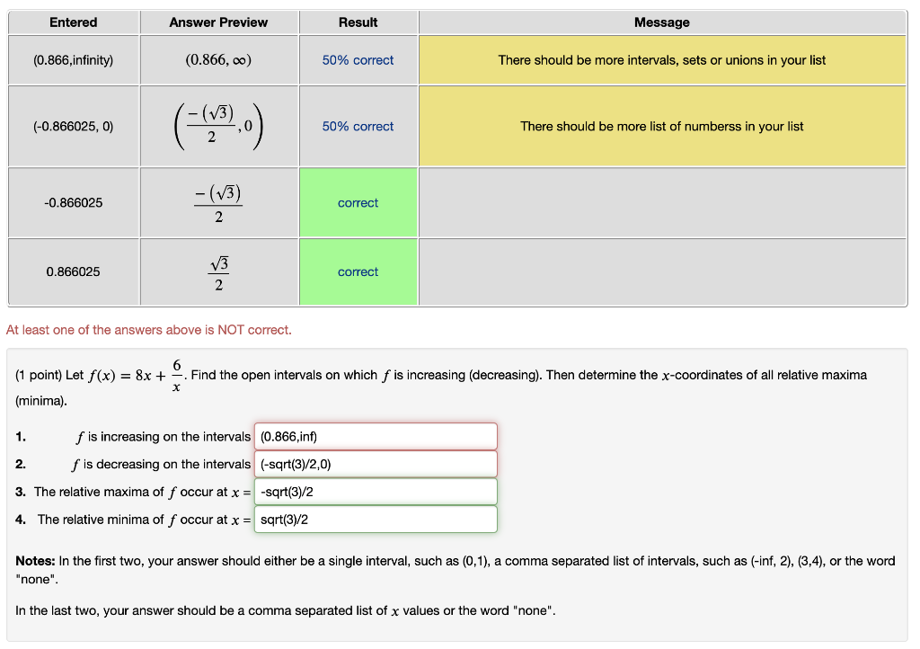 Solved Entered Answer Preview Result Message | Chegg.com