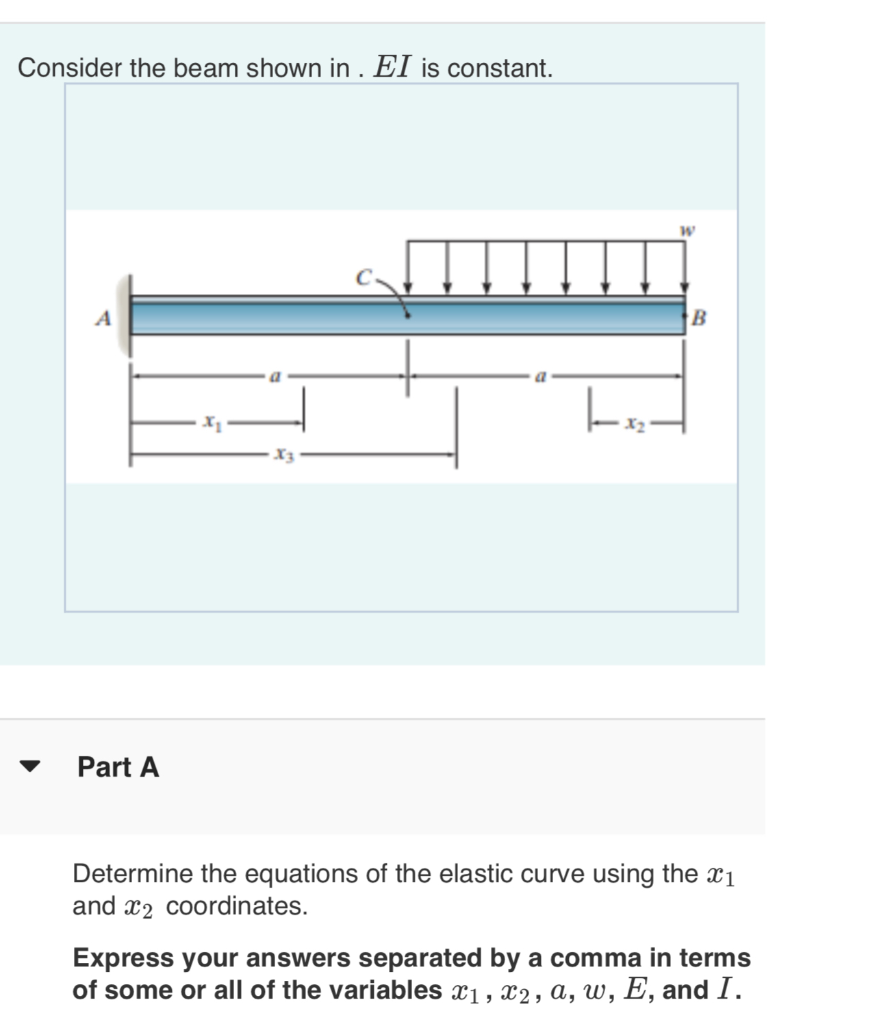 Solved Consider the beam shown in . EI ﻿is constant.Consider | Chegg.com