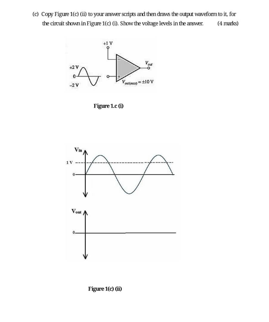 Solved (c) Copy Figure 1(c) (ii) to your answer scripts and | Chegg.com