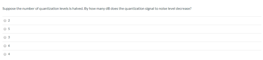 Solved Suppose the number of quantization levels is halved. | Chegg.com