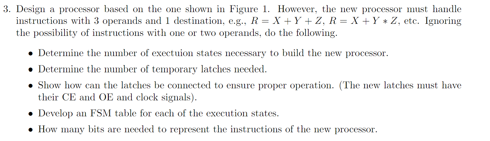 Solved Design a processor based on the one shown in Figure | Chegg.com