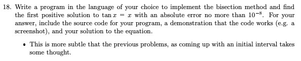 Solved 18. Write a program in the language of your choice to | Chegg.com
