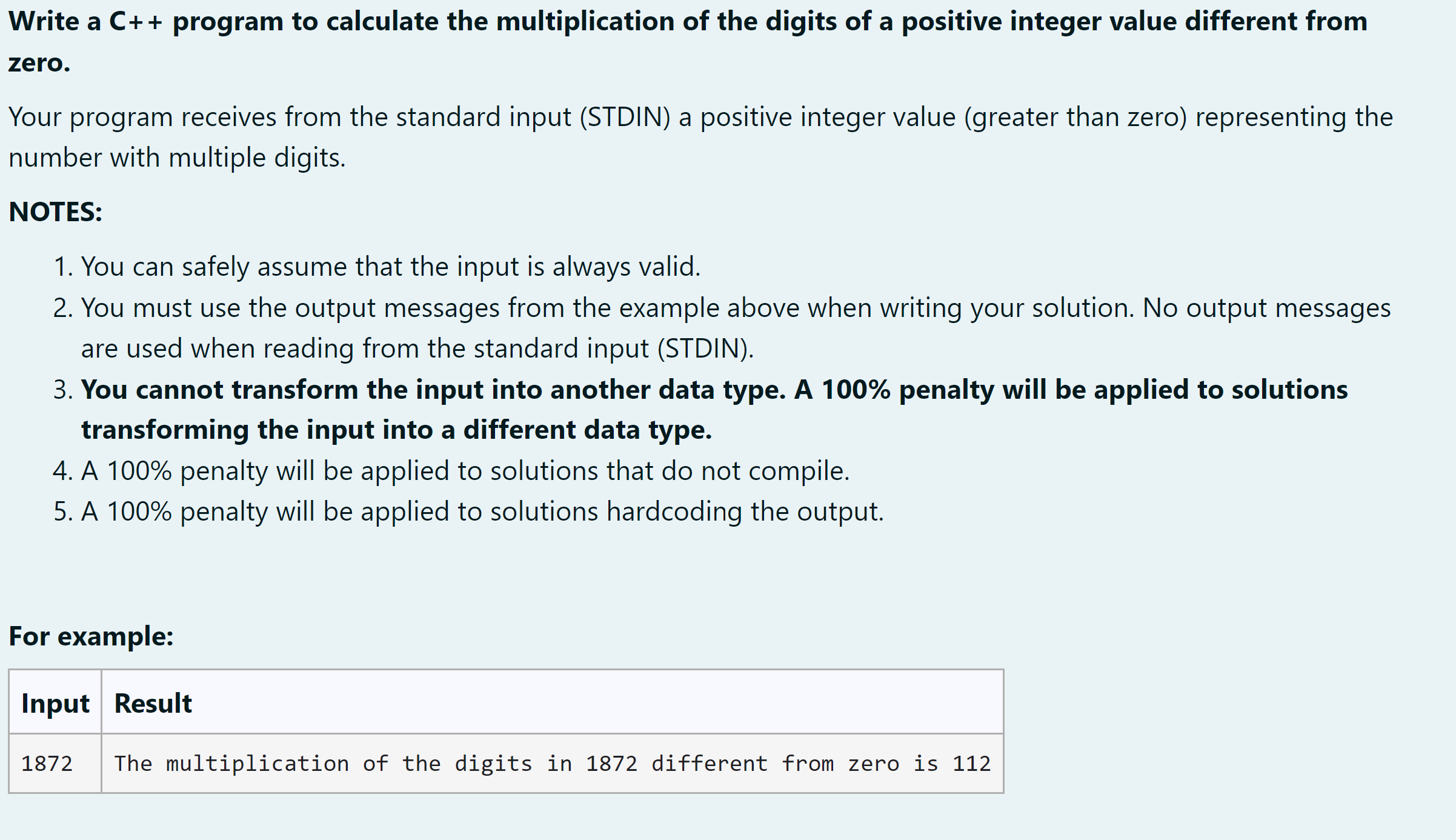 Solved Write a C++ program to calculate the multiplication | Chegg.com