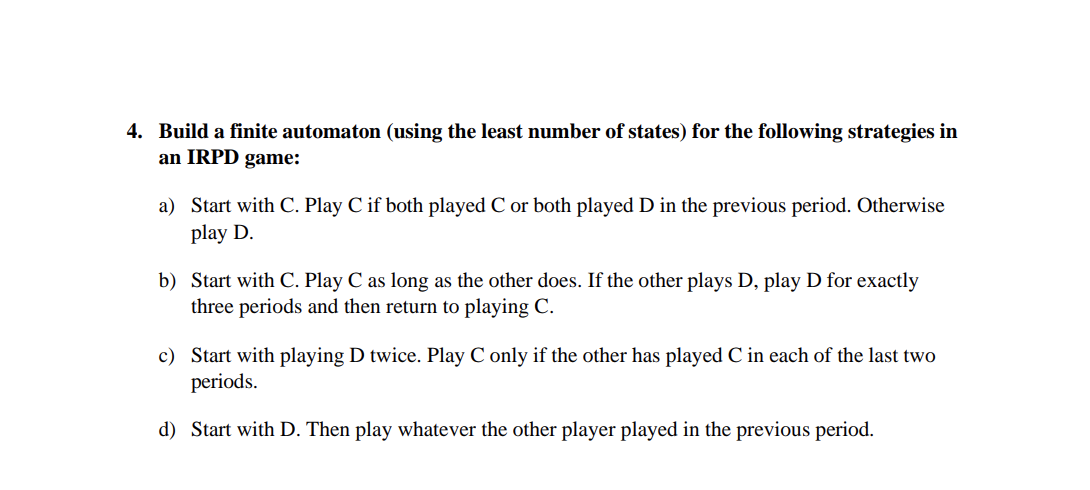 Solved 4. Build a finite automaton (using the least number | Chegg.com