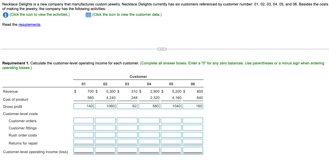 Please do step by step 1. Calculate the | Chegg.com