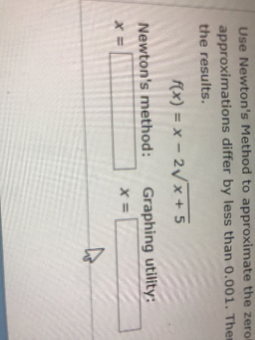 Solved Use Newtons Method To Aproximate The Zeros Of The