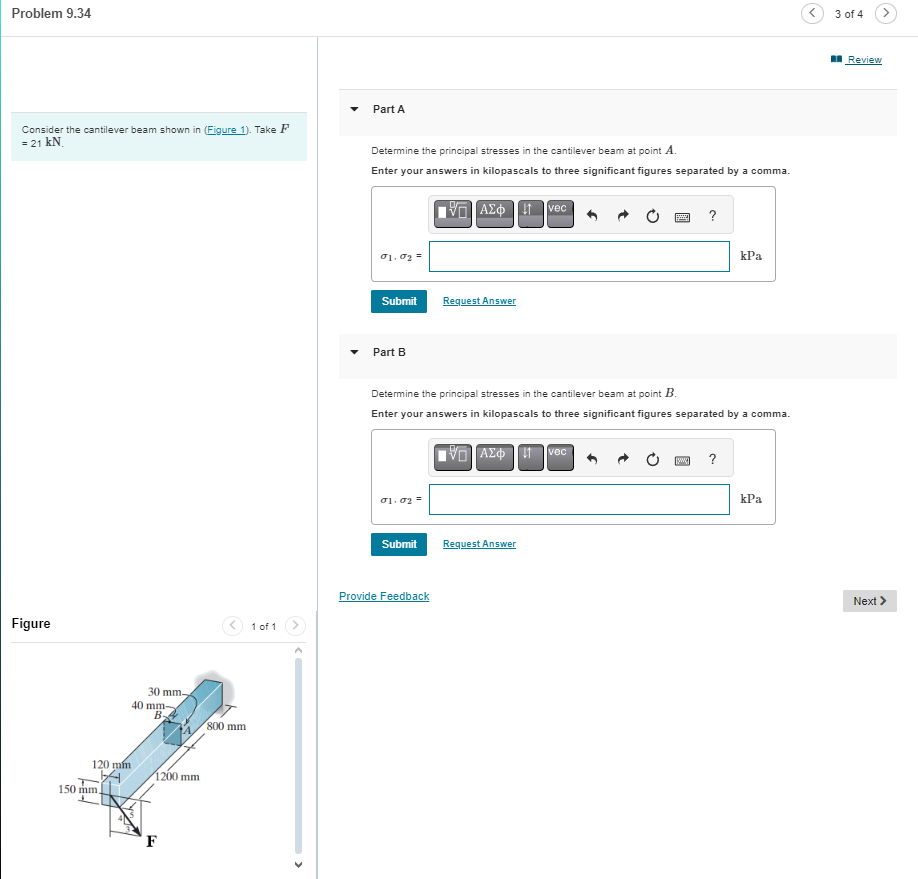 Solved Consider the cantilever beam shown in (Figure 1). | Chegg.com