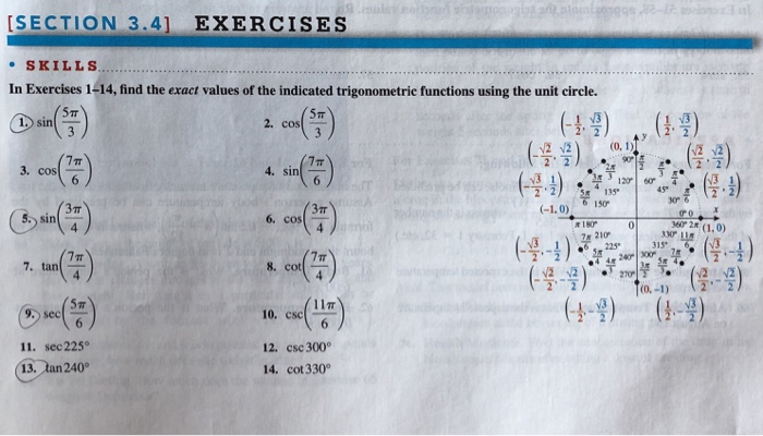 Solved SECTION 3.41 EXERCISES SKILLS In Exercises 1-14, find | Chegg.com