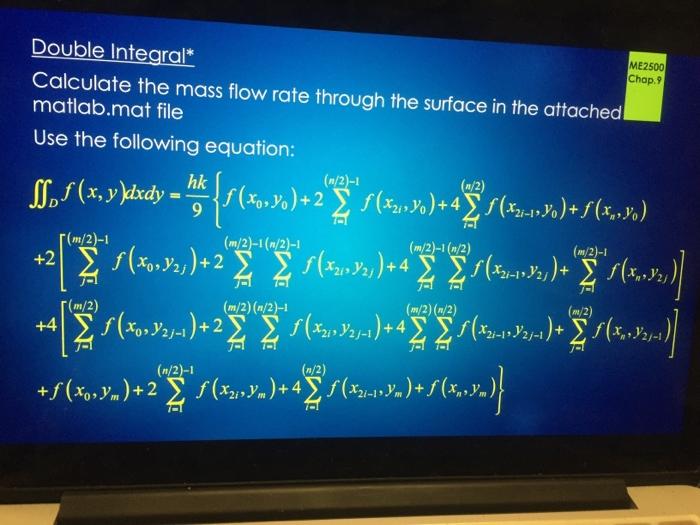 Double Integral* Calculate the mass flow rate through | Chegg.com