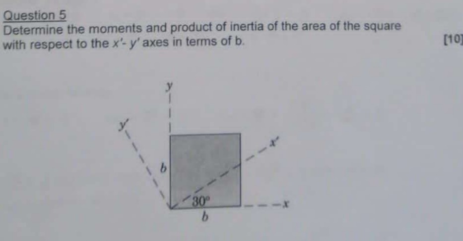 Solved calculate moment of inertia with respect to x' ﻿and | Chegg.com