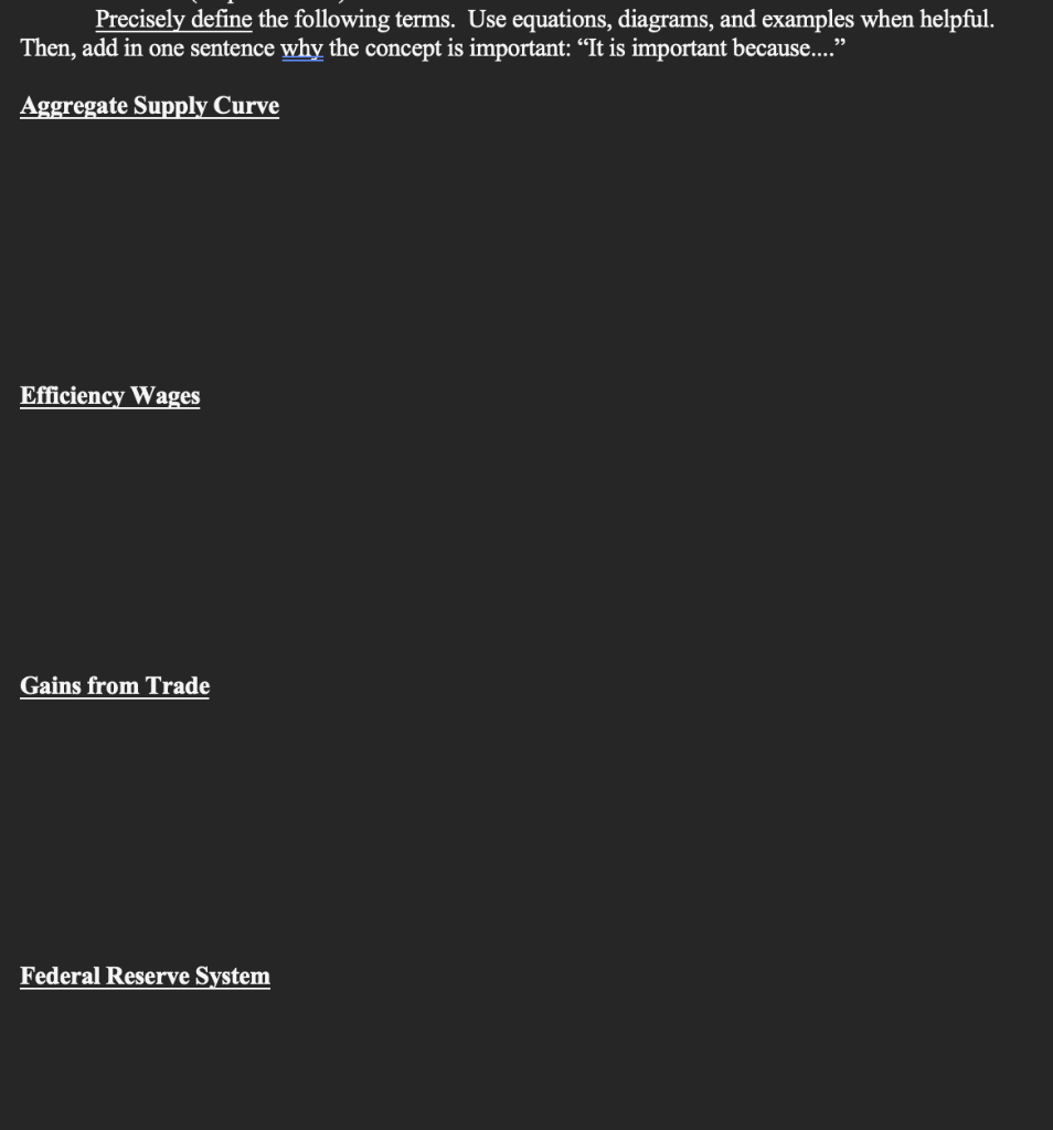 Solved Precisely define the following terms. Use equations, | Chegg.com