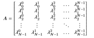 Solved In C++. A Vandermonde matrix is a 𝑁 × 𝑁 matrix of | Chegg.com