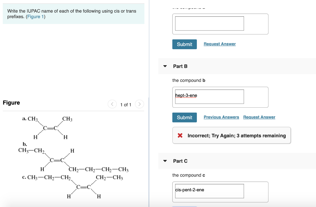 Solved Write the IUPAC name of each of the following using | Chegg.com