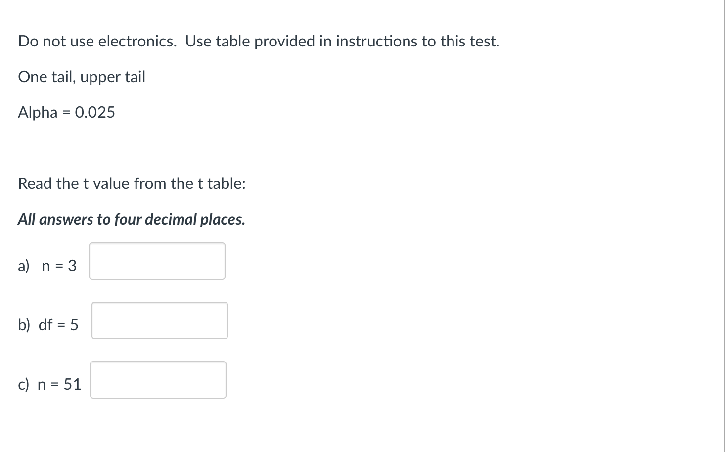 Solved Do not use electronics. Use table provided in | Chegg.com