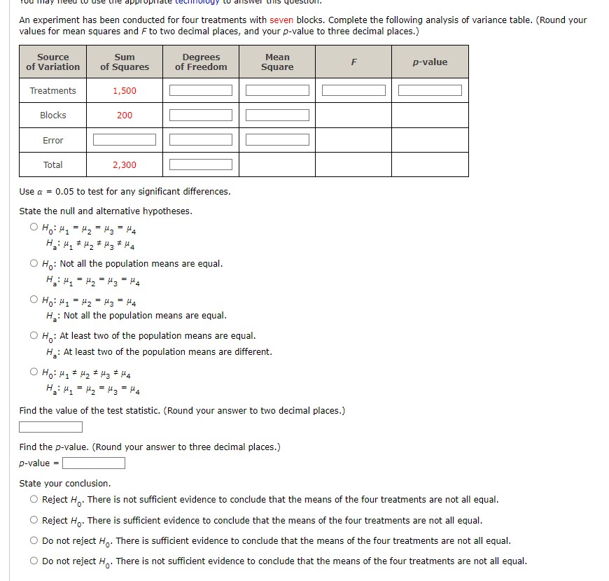 Solved An experiment has been conducted for four treatments | Chegg.com