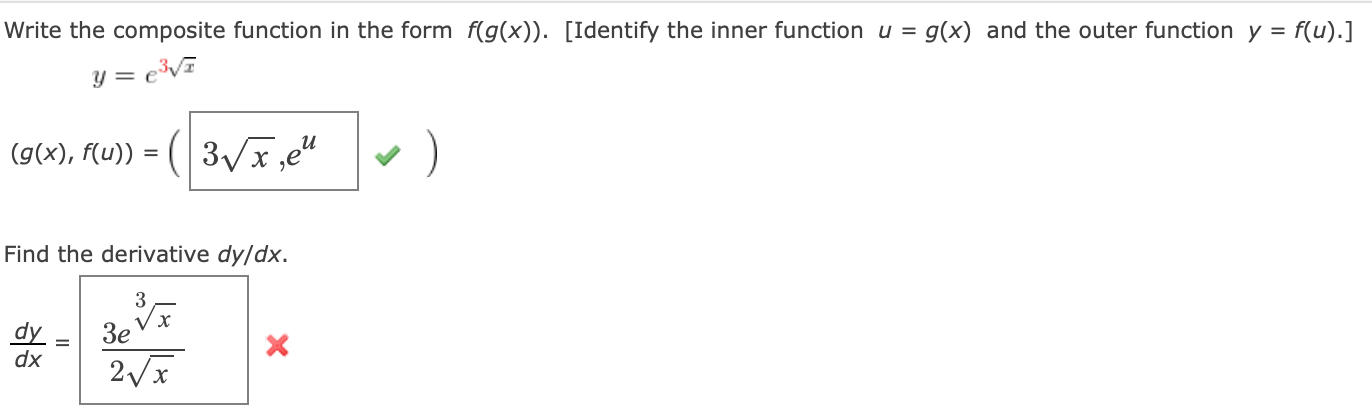 Solved Write the composite function in the form f(g(x)). | Chegg.com