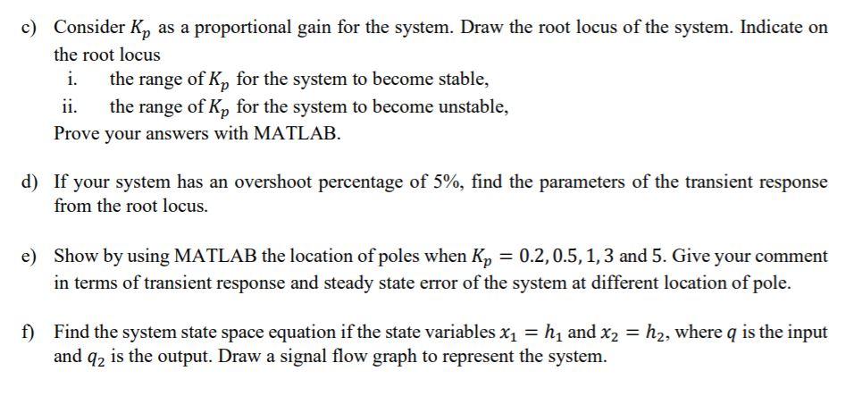 Solved A LIQUID LEVEL CONTROL OF TANK SYSTEM One of common | Chegg.com