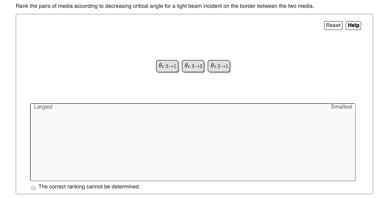 Solved Rank the pairs of media according to decreasing | Chegg.com