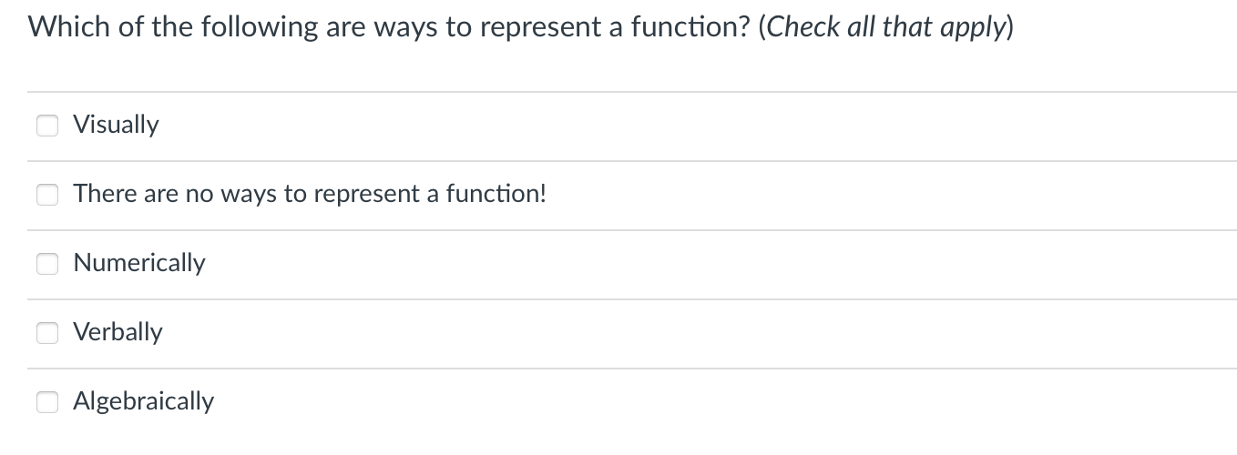 Solved Which of the following are ways to represent a | Chegg.com