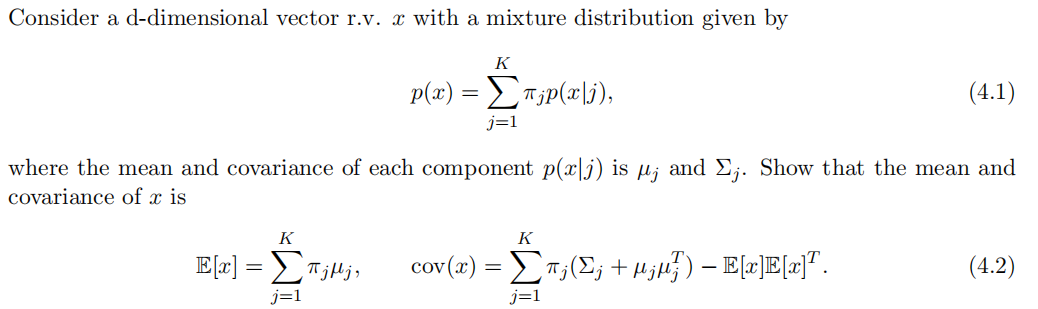 Solved Consider a d-dimensional vector r.v. x with a mixture | Chegg.com