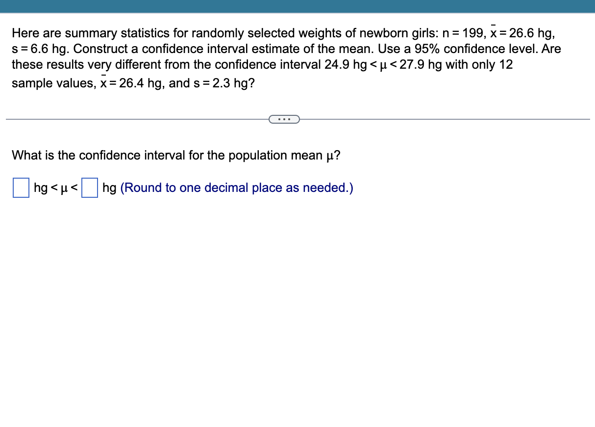 Solved Here are summary statistics for randomly selected | Chegg.com